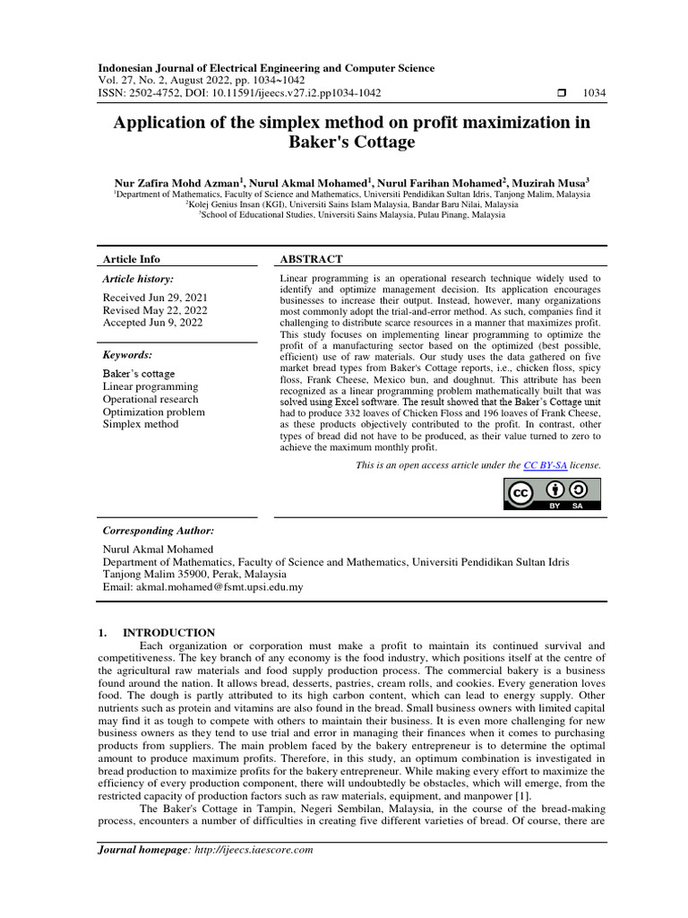 Application of The Simplex Method On Pro | PDF