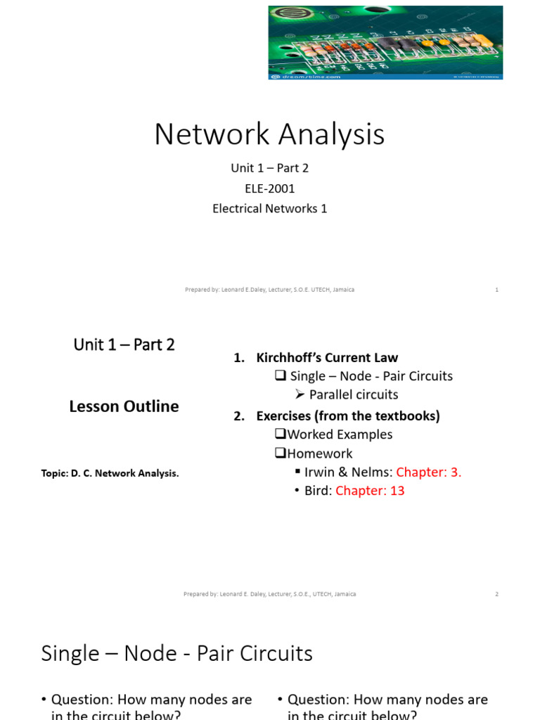D.C. Network Analysis Overview | PDF | Electrical Network | Network ...