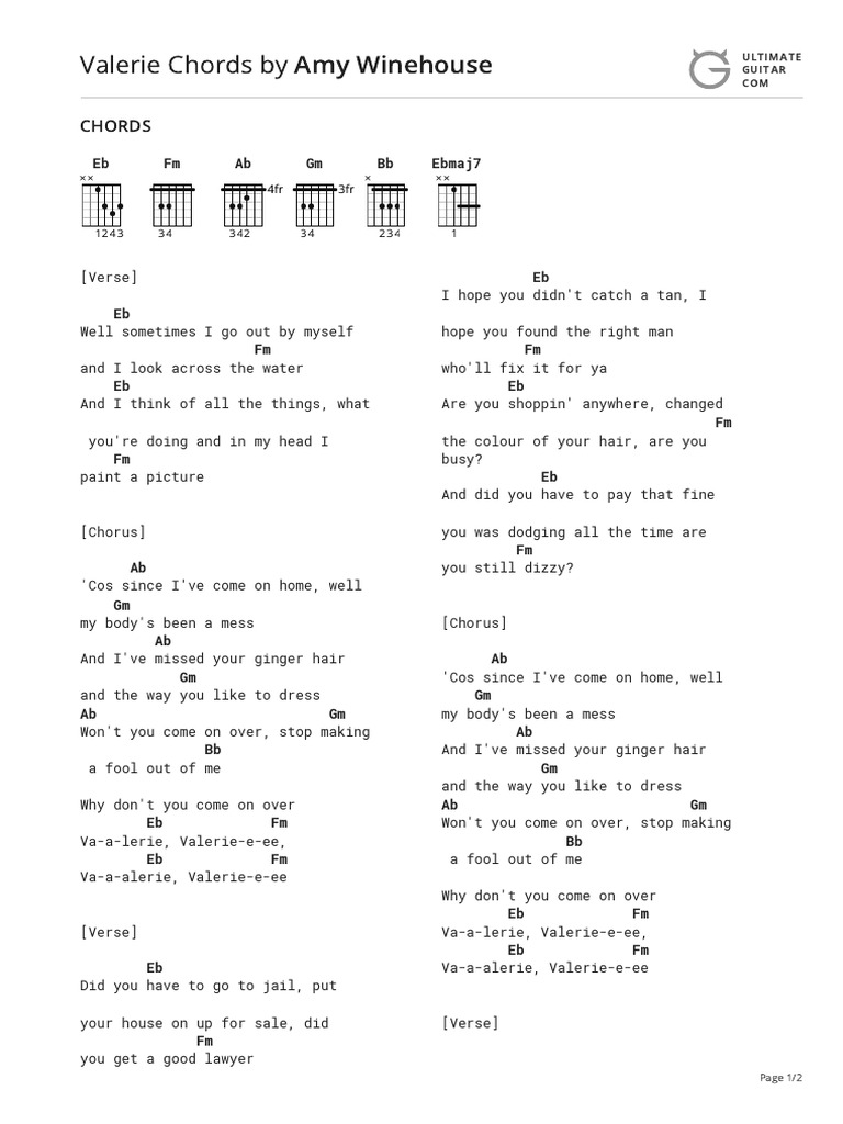 Amy Winehouse - Valerie | PDF