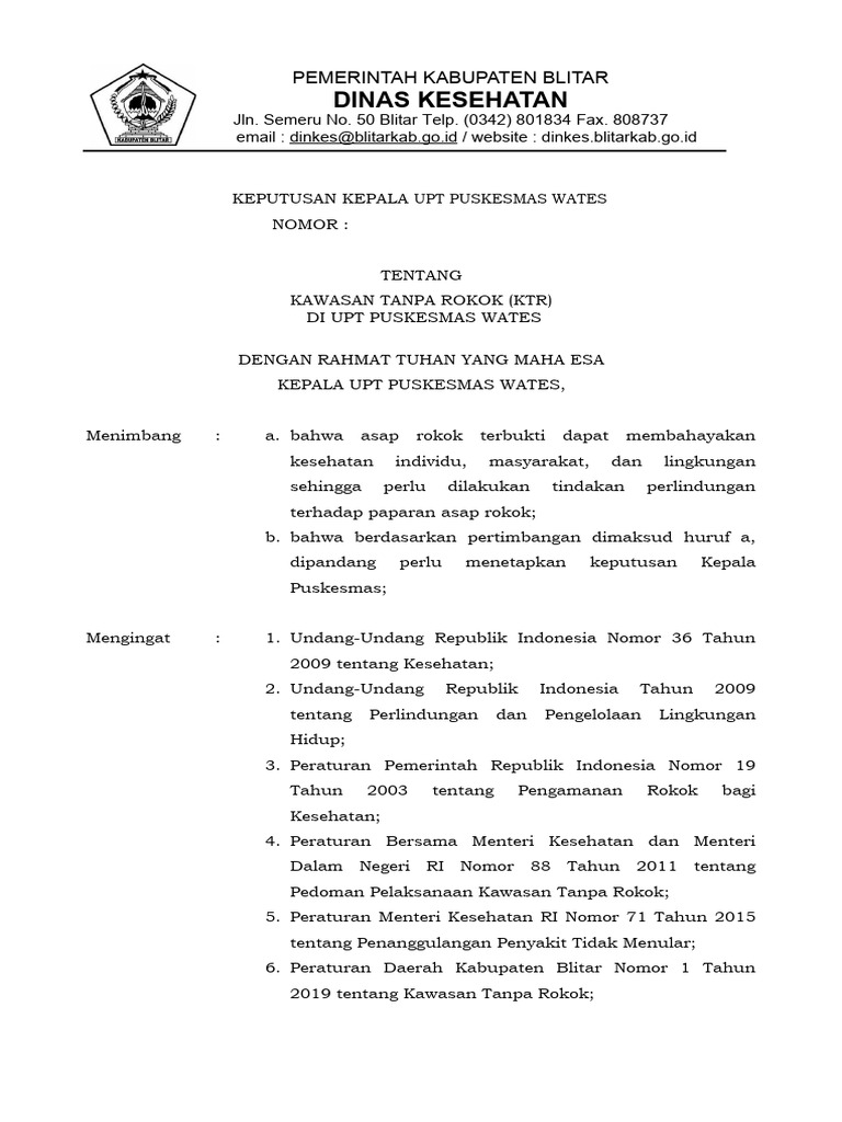 SK Tentang KTR | PDF