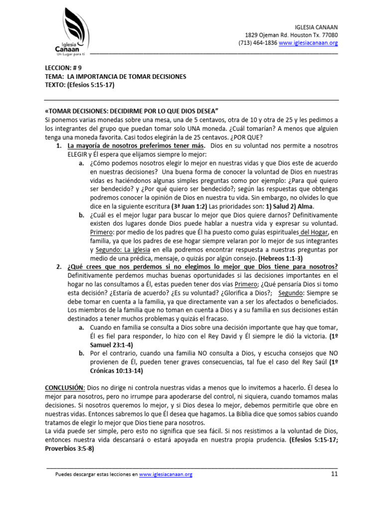 Leccion 9 | PDF | Autosuperación | Estilo de vida