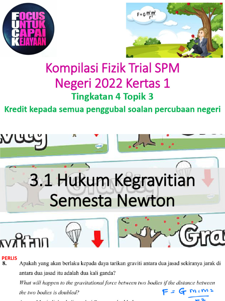 Flashcard Fizik T4 Bab 3 Graviti | PDF
