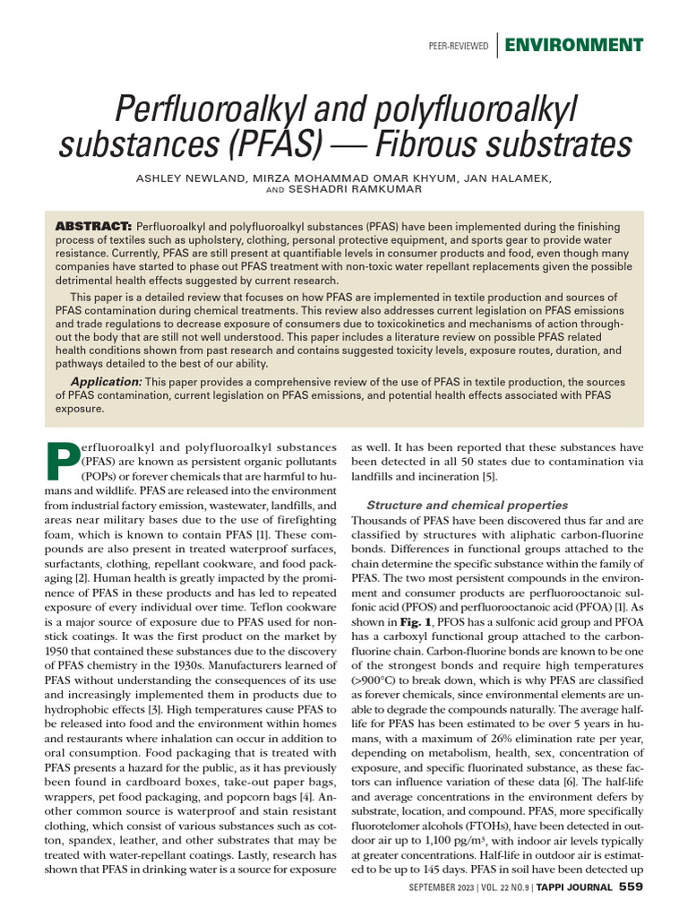 PFAS | PDF | Dye | Textiles