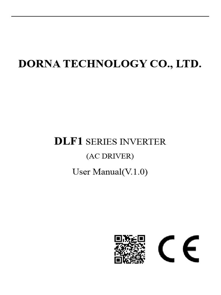 DLF1 User Manual | PDF | Power Inverter | Electric Motor