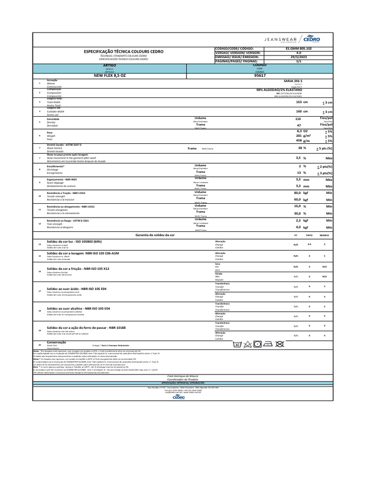 Ficha New Flex | PDF | Têxteis | Tecelagem