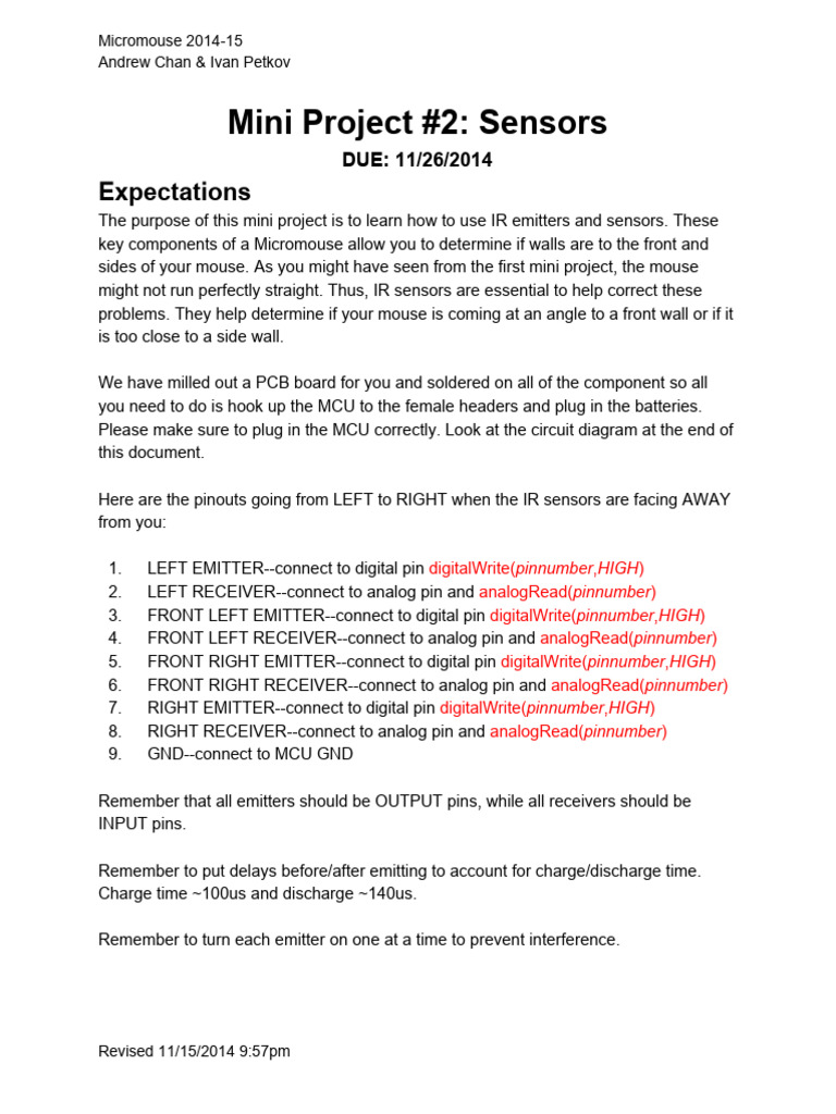 Sensors in Micromouse | PDF | Technology & Engineering