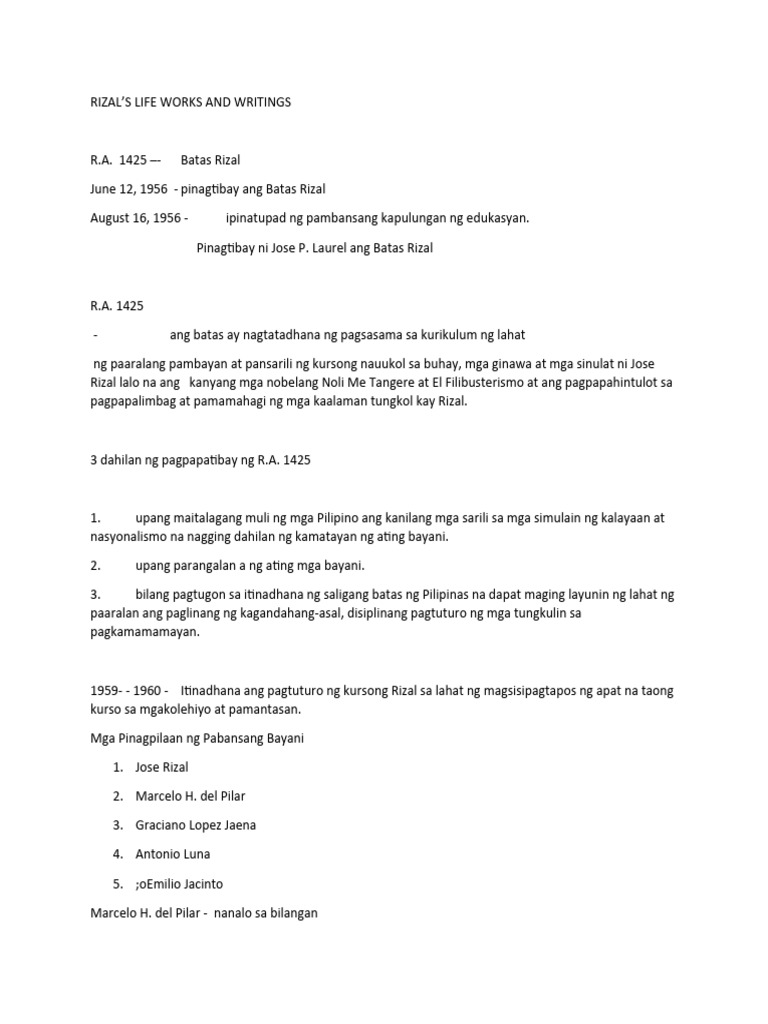 batas-rizal-to-rizal-sa-binan | PDF