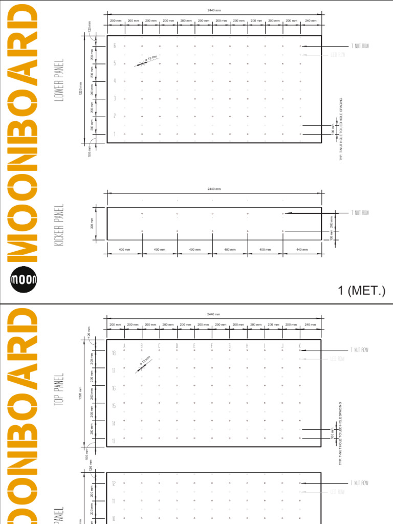 Metric Specs for MoonBoard Panels (1) | PDF