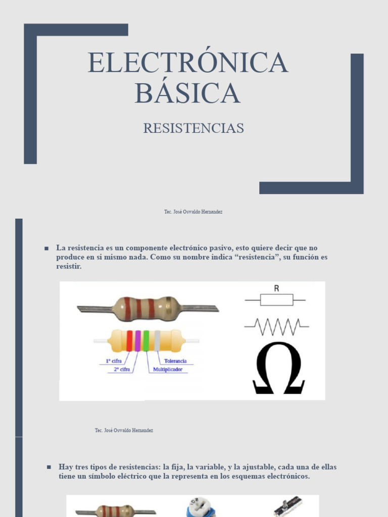 Tipos de Resistencias en Electrónica | PDF