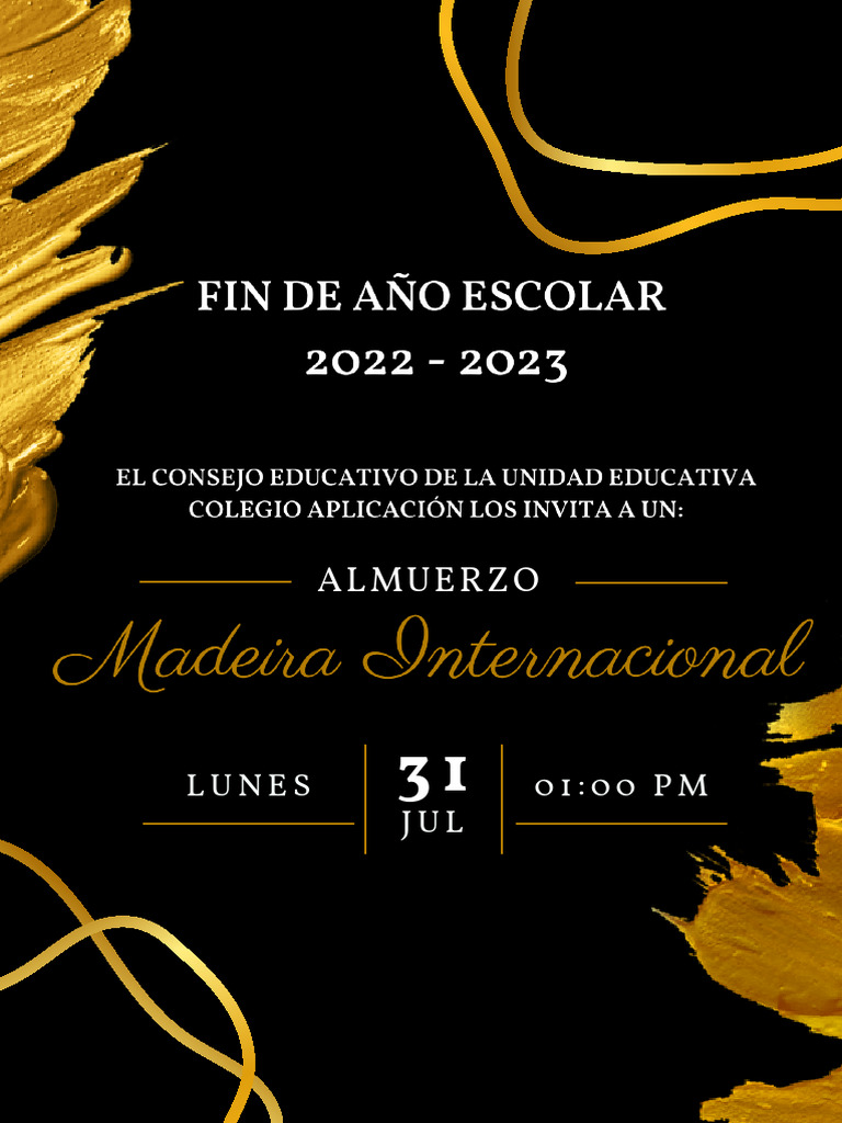 Invitacion Fin de Año Escolar | PDF