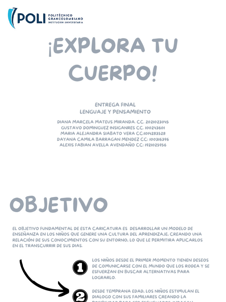 Caricatura Sobre El Cuerpo Entrega Lenguaje Pdf