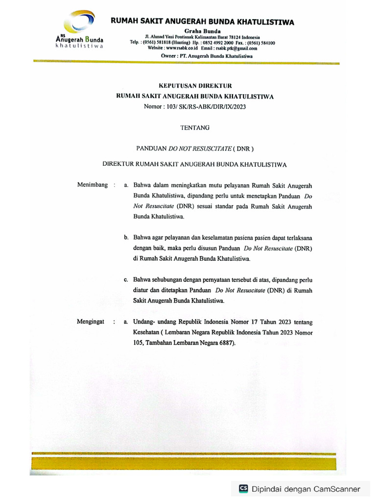 SK Panduan DNR | PDF