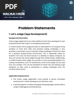 Hackathon Problem Statements | PDF