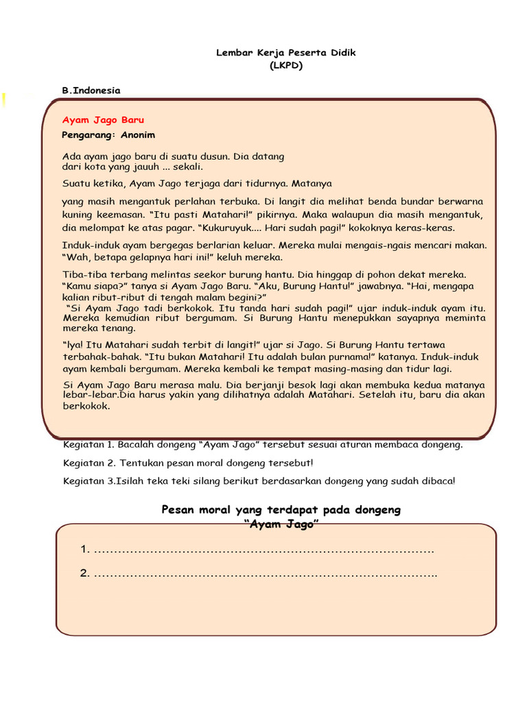 LKPD Tema2 st2 PB1 | PDF