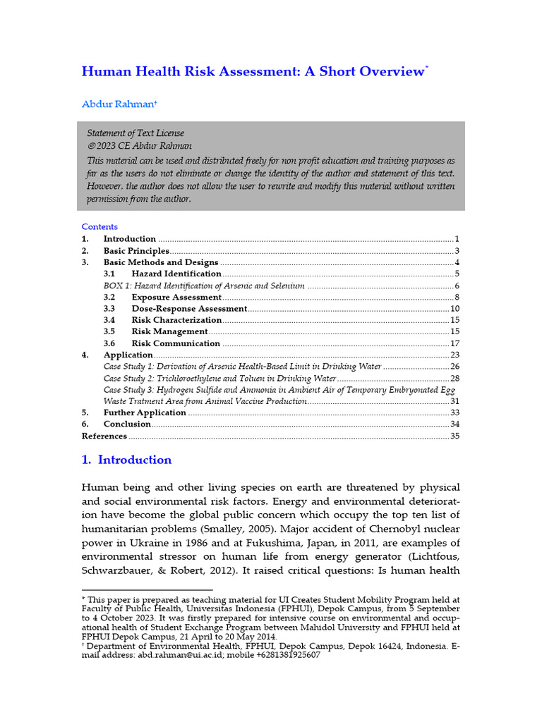 HHRA Overview UI Create 2023 | PDF