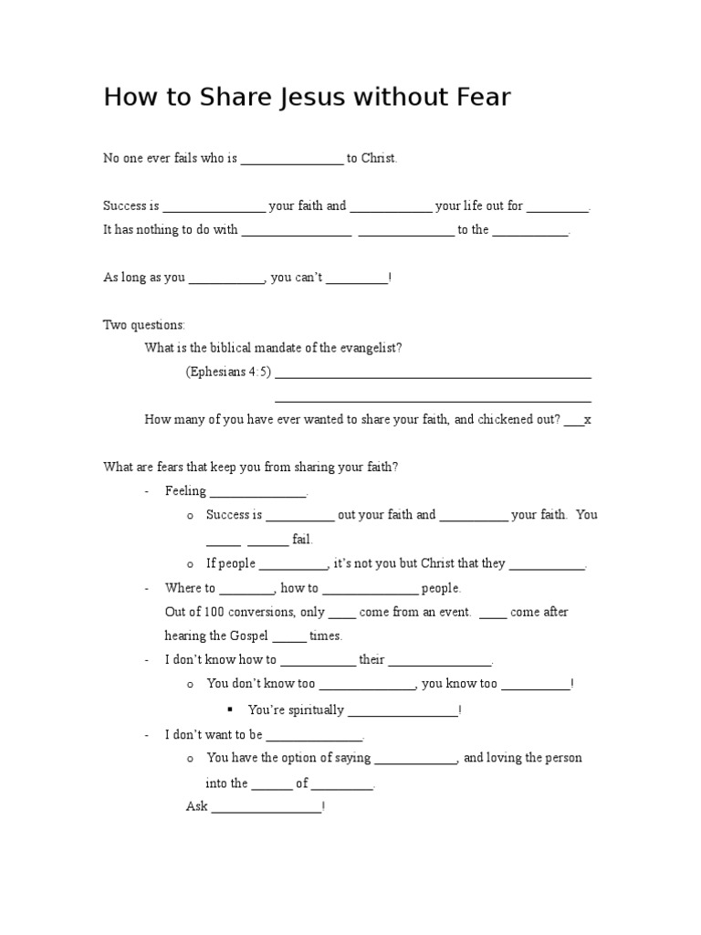 How To Share Jesus Notes | PDF | Epistle To The Romans | Jesus