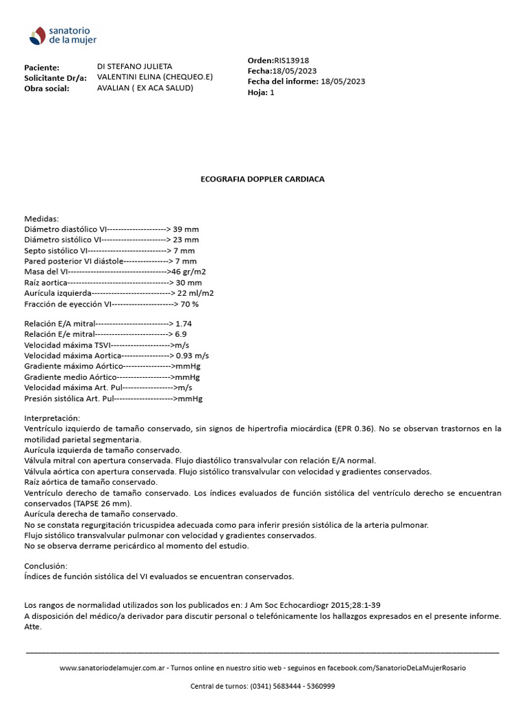 Doppler Cardiaco | PDF | Corazón | Medicina CLINICA