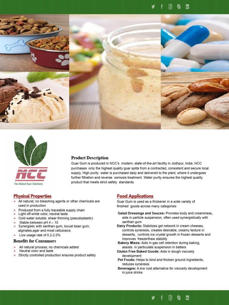 Food Grade Brochure - NCC | PDF | Food And Drink | Foods