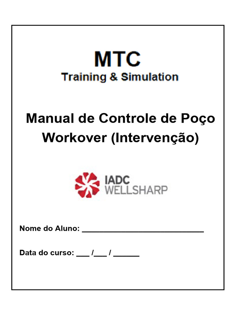 Manual Workover IADC WellSharp MTC Training & Simulation | PDF ...