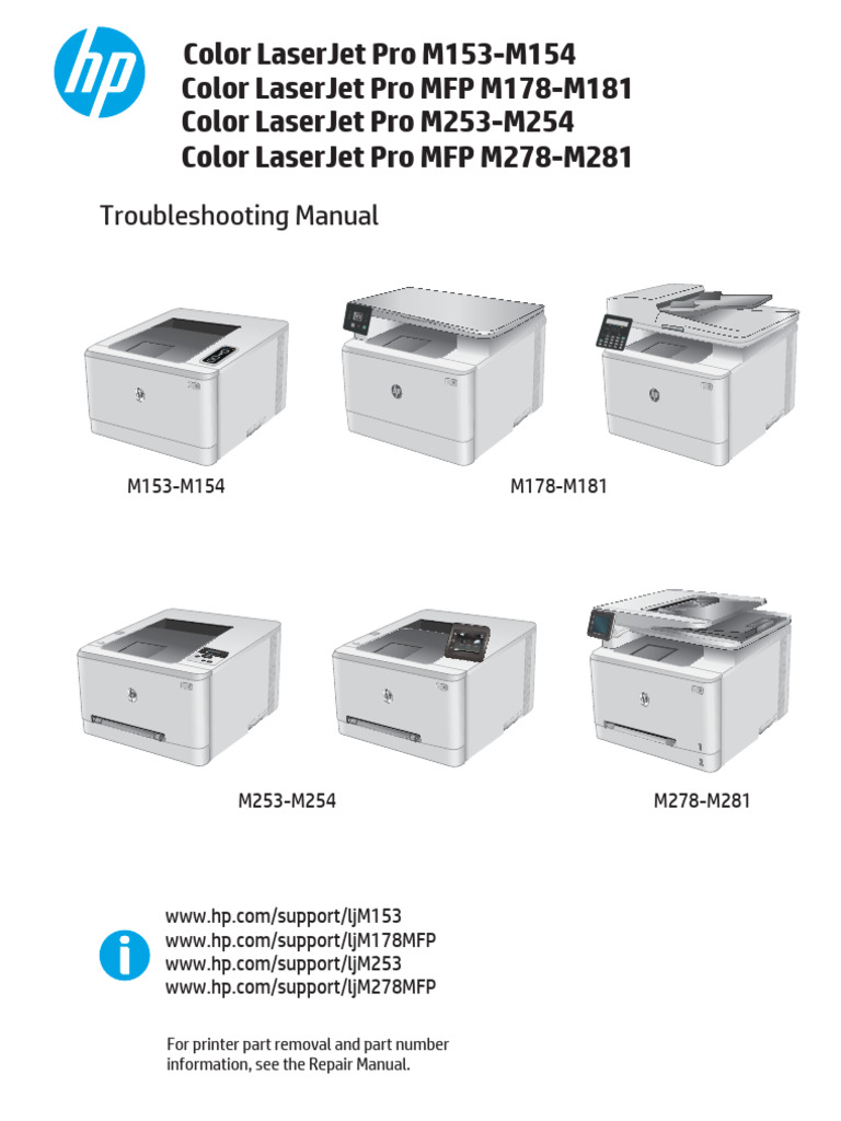 Color Laserjet Pro M253-M254 Color Laserjet Pro MFP M278-M281 Color ...