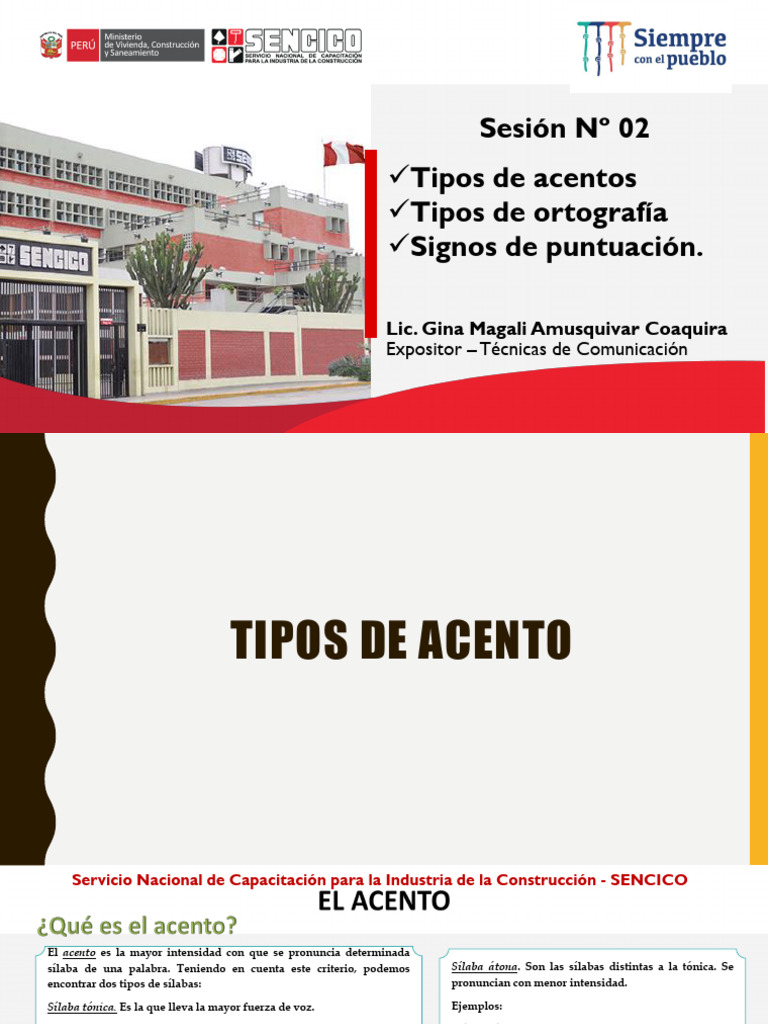 Tipos de Acento, Tipos de Ortografia y Signos de Puntuacion | PDF ...