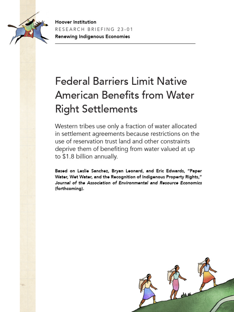 Federal Barriers Limit Native American Benefits From Water Right ...
