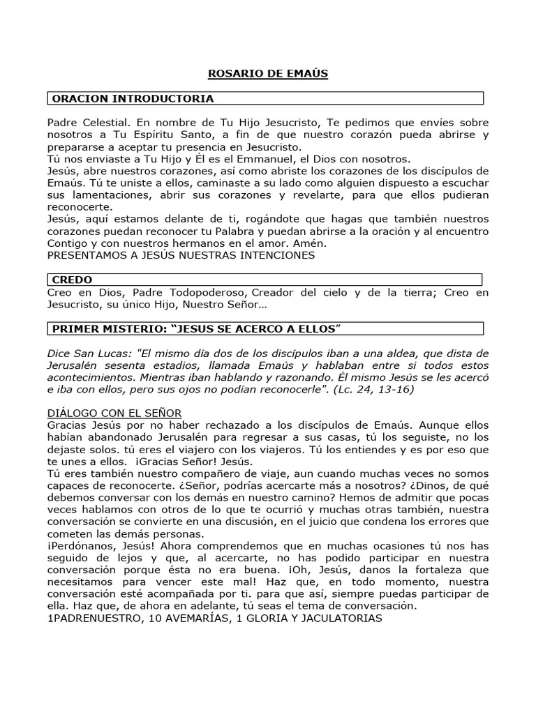 Rosario De Emaus Pdf