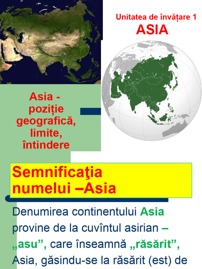Asia Pozitia Geografica-2019 | PDF