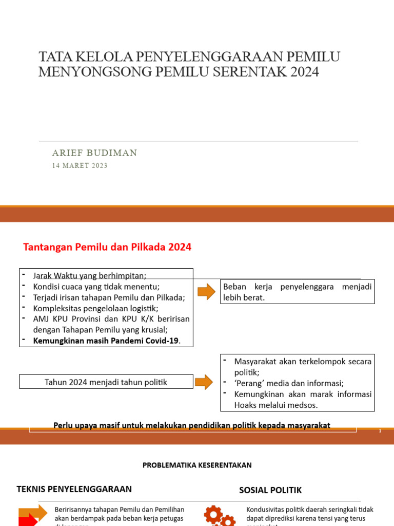 Tata Kelola Pemilu 2024 Kisp-Sp-1 | PDF