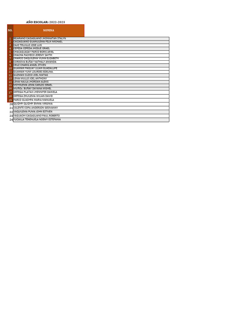 1ro Bgu B Asistencia e Fisica 23 - 24 | PDF