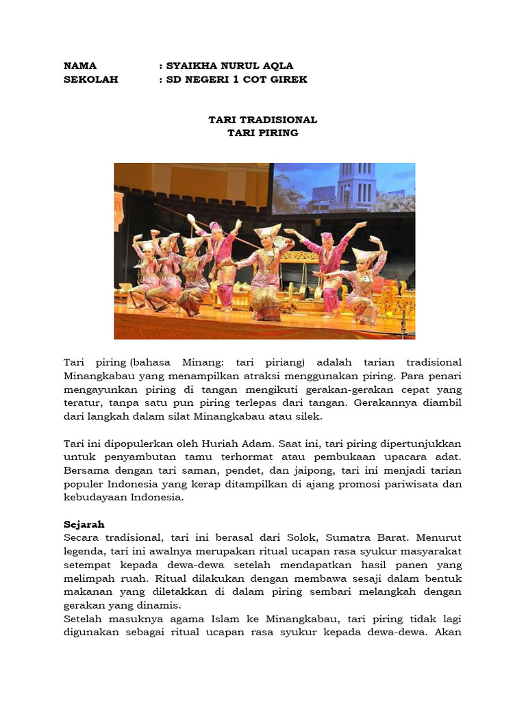 Tari Tradisional | PDF