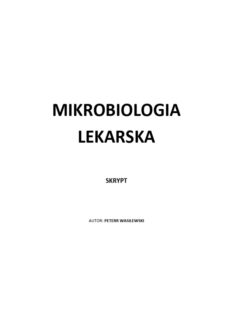 Skrypt - Mikrobiologia Lekarska | PDF