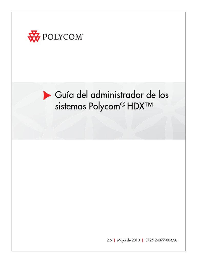 Polycom HDX 7000 | PDF | Derechos de autor | Resolución de pantalla