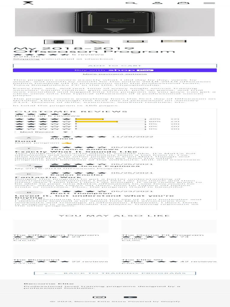My 2018-2019 Offseason Program | PDF | Physical Exercise | Physical Fitness
