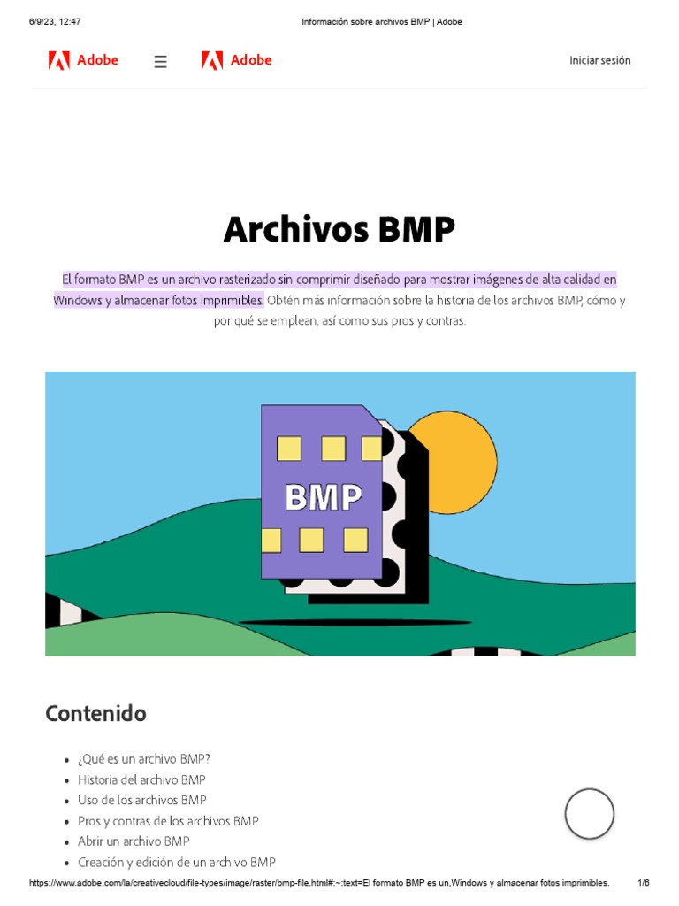 Información Sobre Archivos BMP - Adobe | PDF