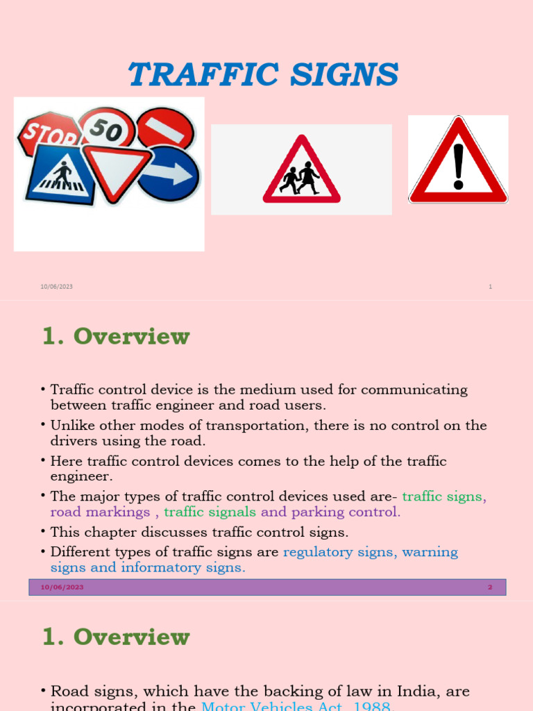 Unit-3 Traffic Signs | PDF