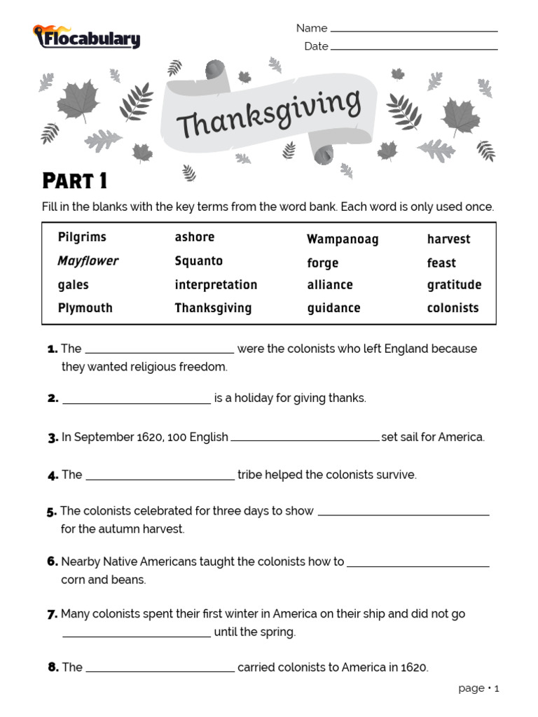 Thanksgiving-Activities Worksheet | PDF