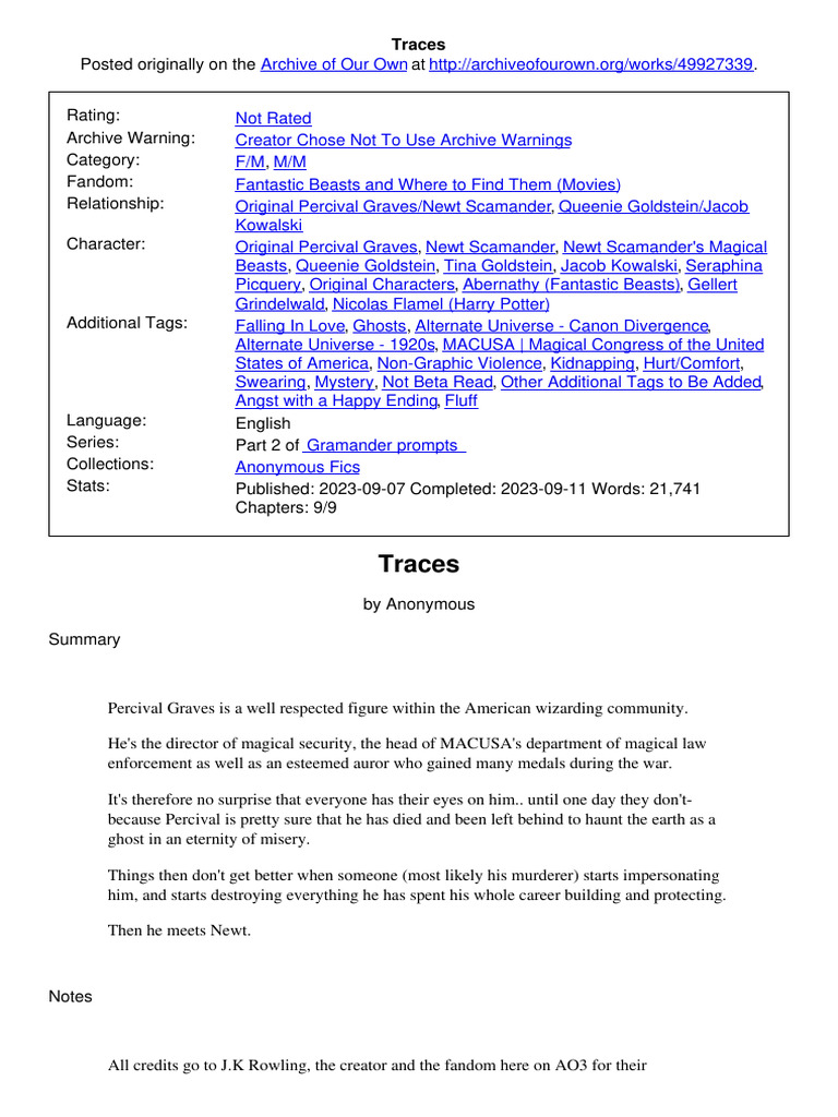 Traces | PDF