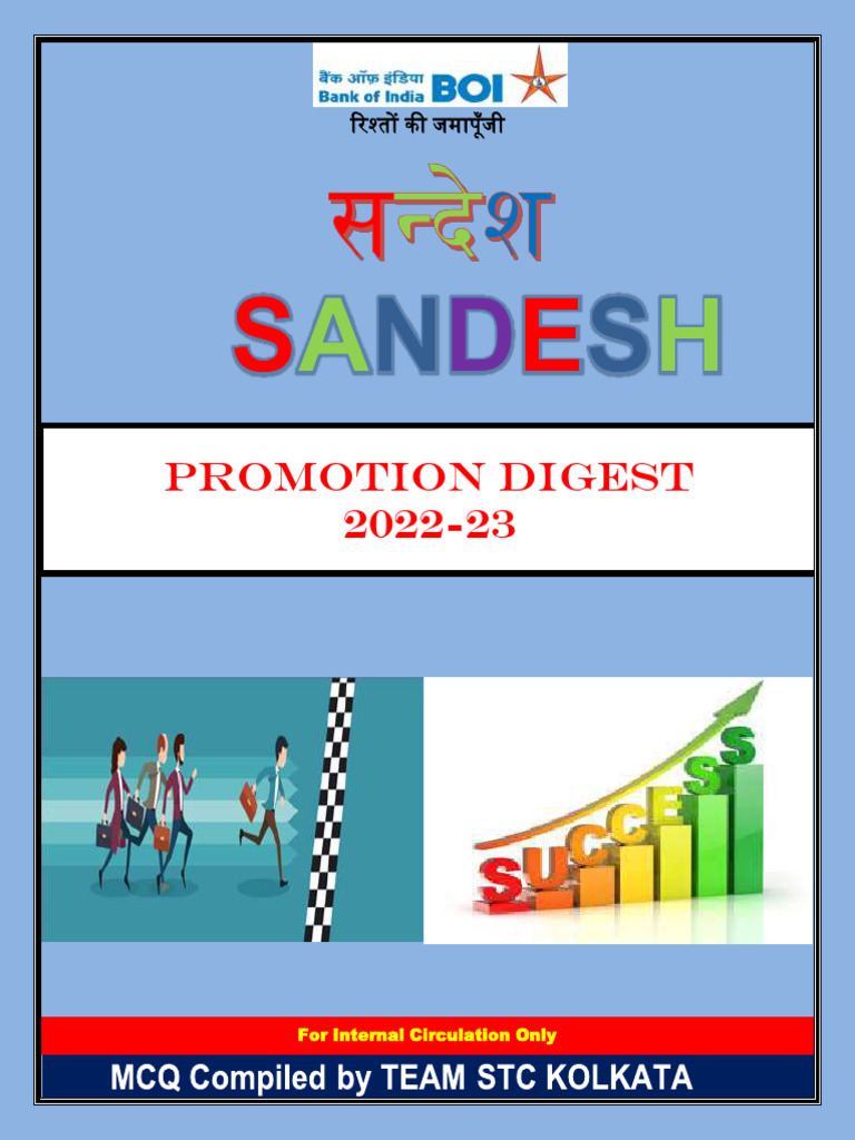Promotion Digest 2022-23: For Internal Circulation Only | PDF