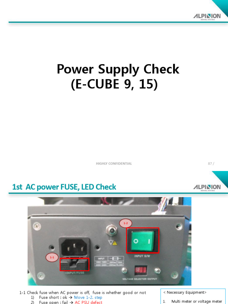 Ecube 9 - 15 Power Supply Check | PDF