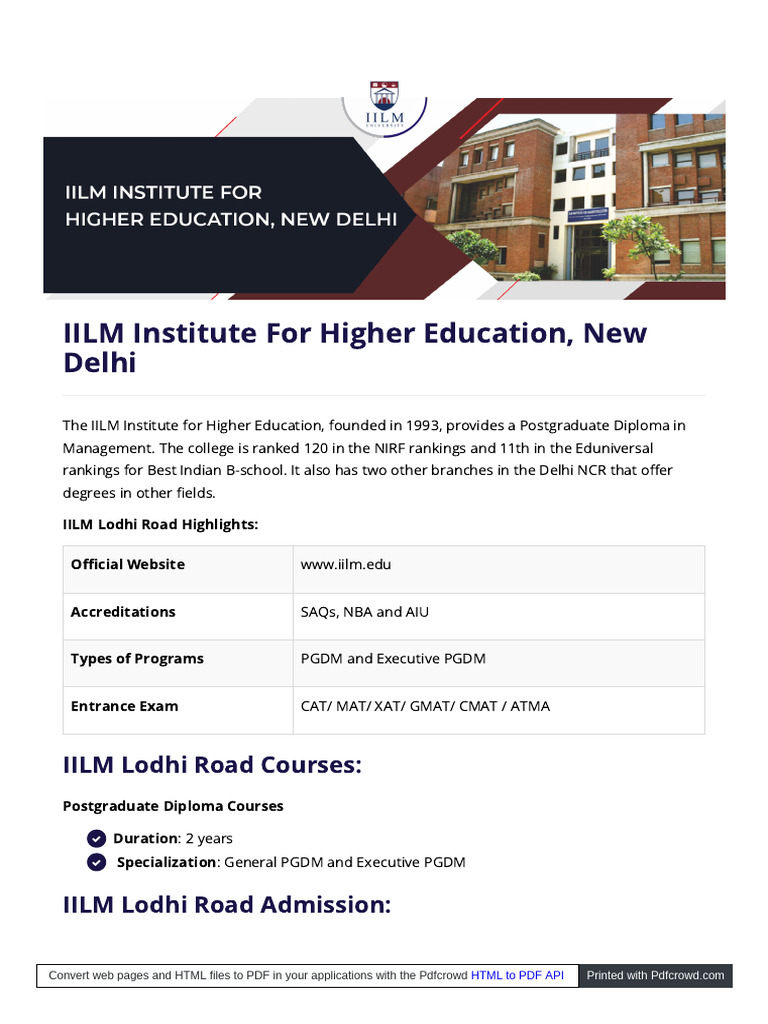 IILM Institute For Higher Education, New Delhi: Shaping Futures ...