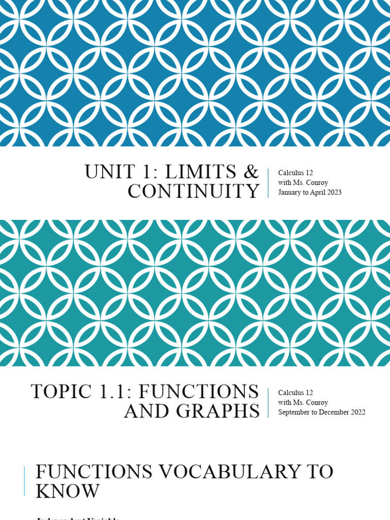 1 Limits & Continuity Notes | PDF | Function (Mathematics) | Calculus