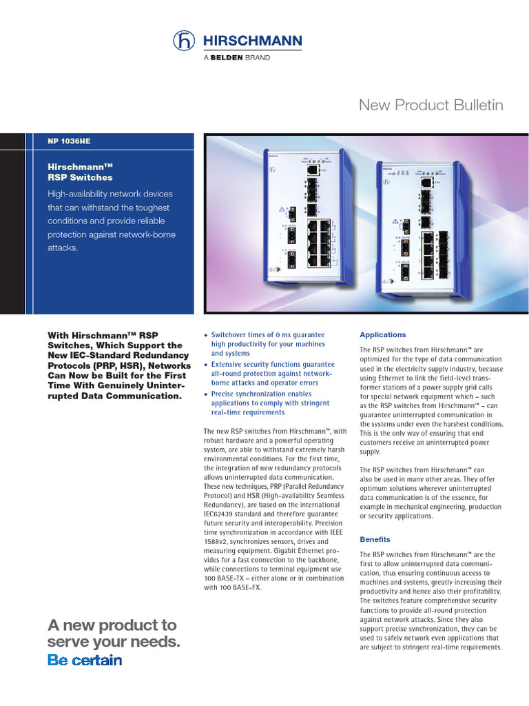 Hirschmann RSP Switch | PDF | Computer Network | Computer Networking