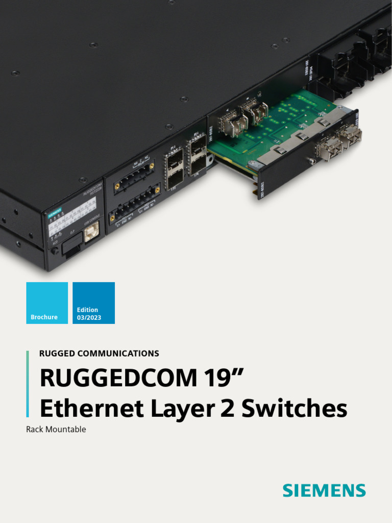 Ruggedcom Ethernet Layer 2 Switches en | PDF