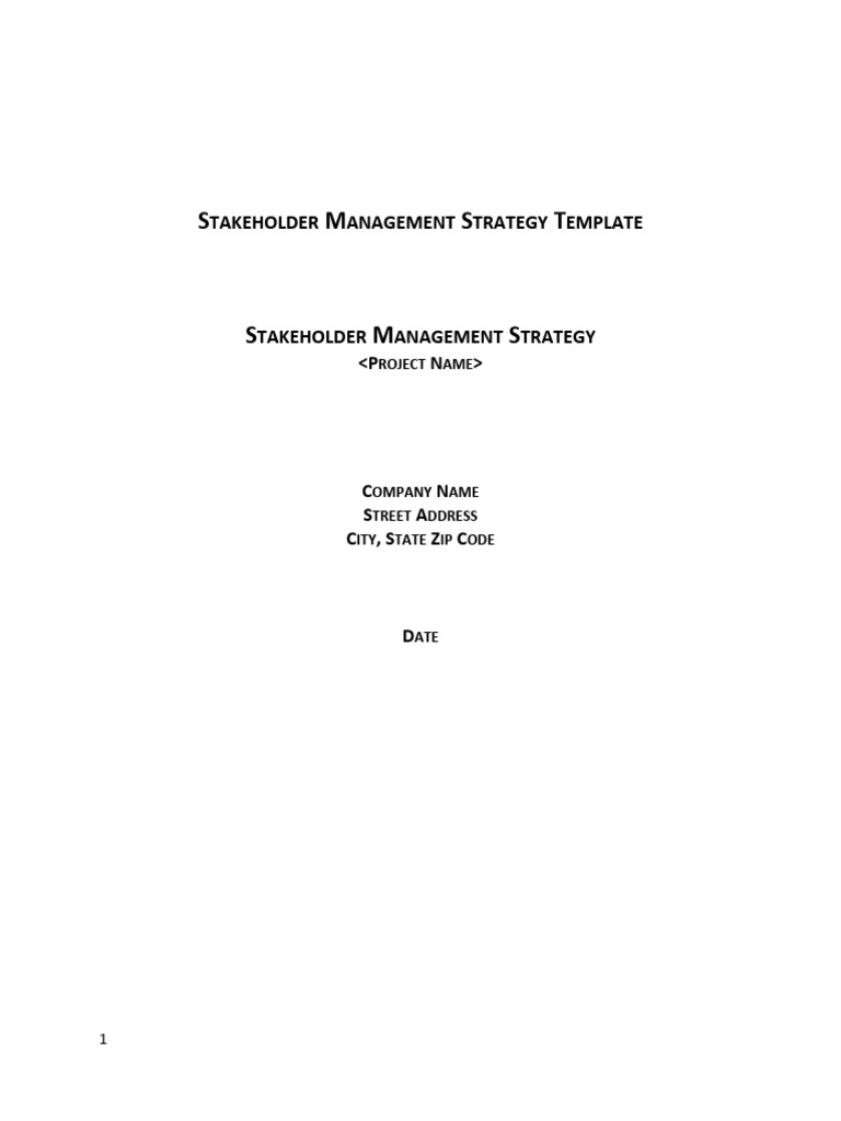 Stakeholder-Management-Strategy | PDF | Communication | Life Cycle ...