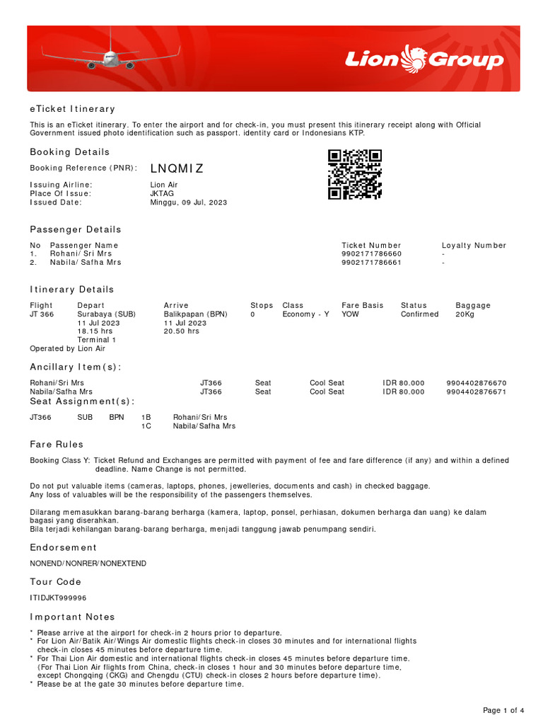 Eticket LNQMIZ 180943 | PDF