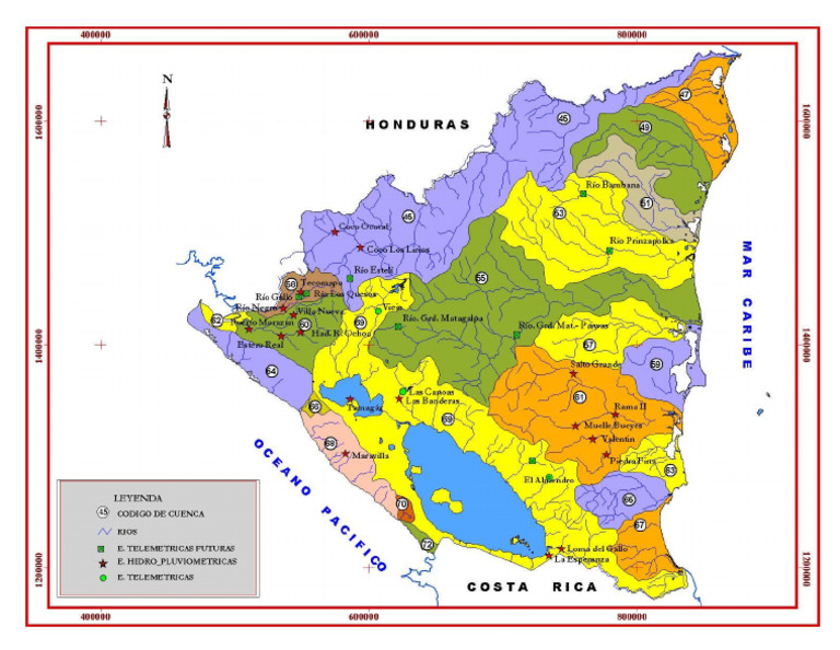 Mapa de Cuencas Hidrograficas de Nicaragua | PDF