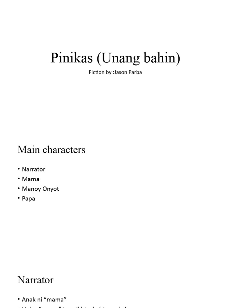Pinikas (Unang bahin) | PDF