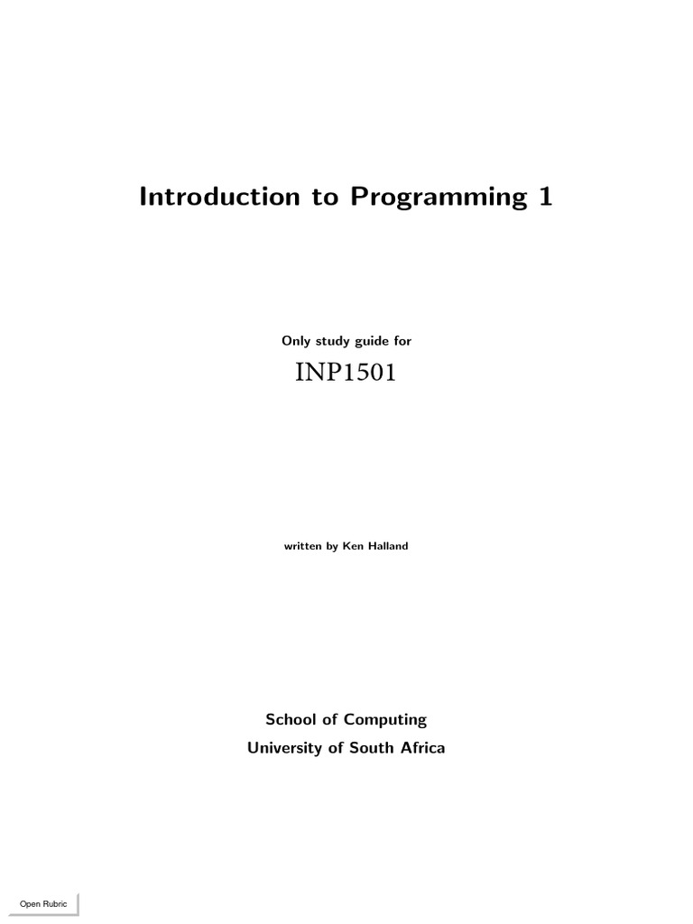 Inp1501 Study Guide | PDF | Computers
