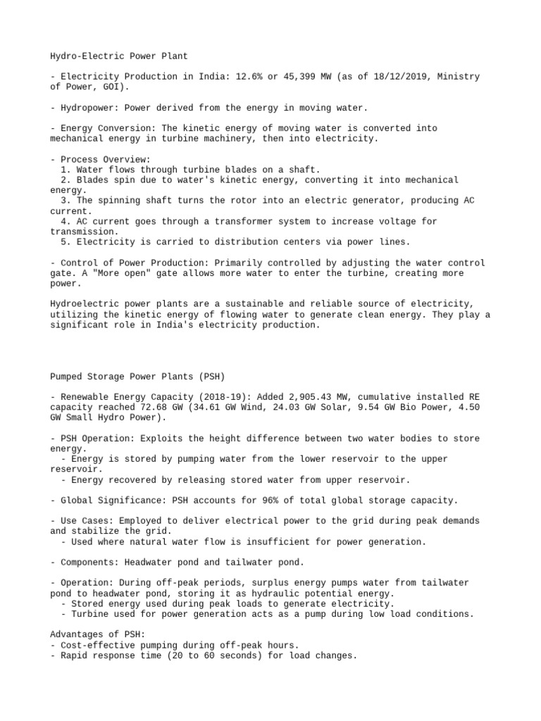 Hydro-Electric Power Plant | PDF | Hydroelectricity | Power Station